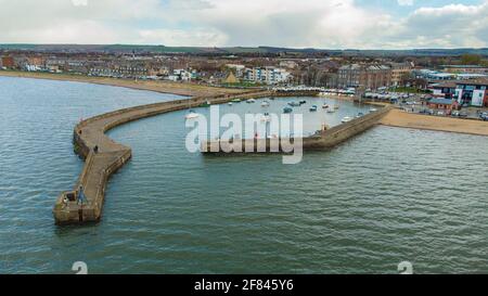 Aerial views of Musselburgh Harbour in East Lothian. Credit: Euan ...