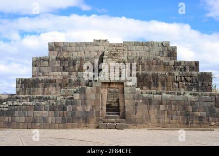 Pyramid of the Incas, Ushnu, Vilcashuaman, Ayacucho region, Peru Stock ...