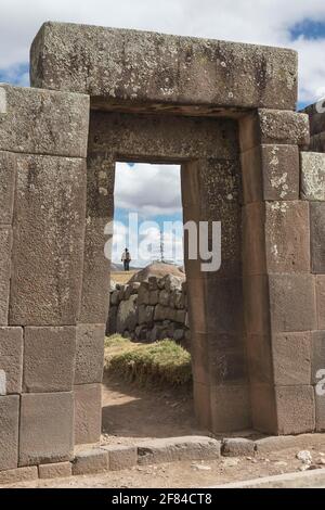 Pyramid of the Incas, Ushnu, Vilcashuaman, Ayacucho region, Peru Stock ...