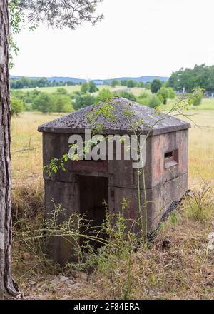 Former GDR border fortification at the inner-German border, Kolonnenweg ...