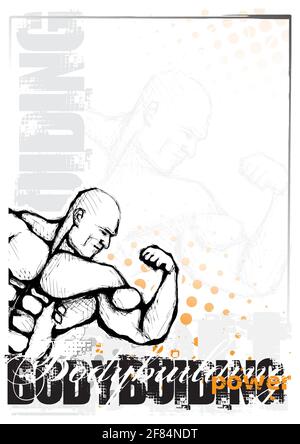 bodybuilding poster background Stock Vector Image & Art - Alamy