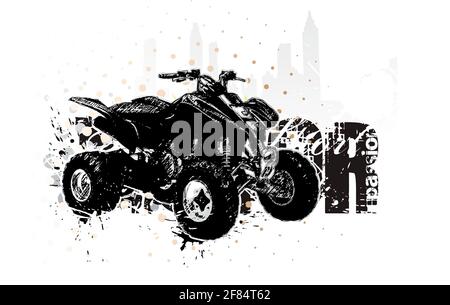 quad bike poster background Stock Vector Image & Art - Alamy