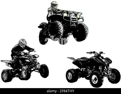 quad bike poster background Stock Vector Image & Art - Alamy