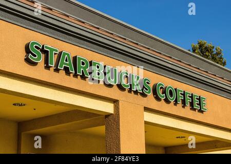 Starbucks drive-thru window Stock Photo - Alamy