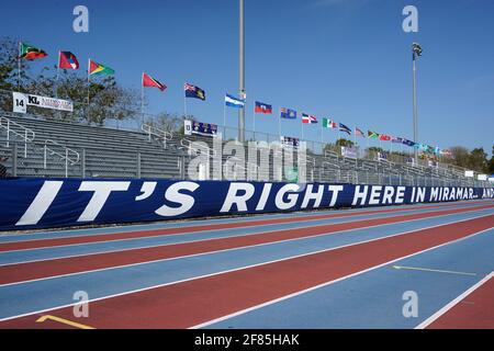 Miramar, United States. 10th Apr, 2021. An aerial view of the track and ...