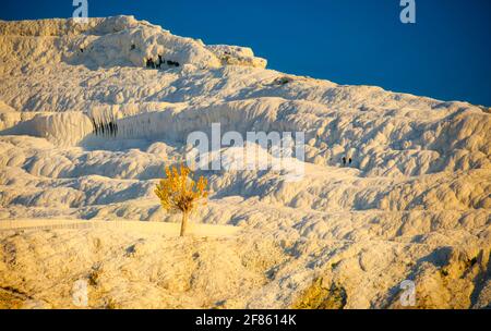 The white calcium cliffs of Pamukkale, Turkey Stock Photo - Alamy