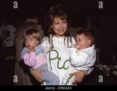 Pia Zadora and Kady Zadora Riklis during 1986 St. Patricks Day Parade ...