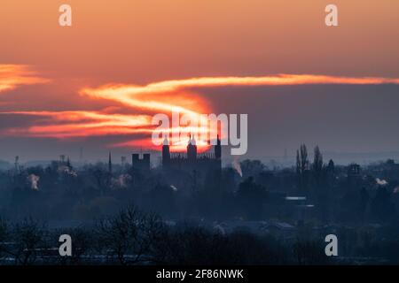 Spring sunrise over Cambridge, UK Stock Photo - Alamy