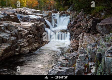 Waterfalls of New Hampshire in Fall Season Stock Photo - Alamy