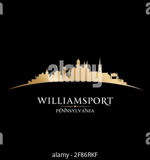 Williamsport Pennsylvania city skyline vector silhouette illustration ...