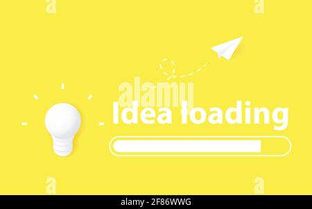 Progress loading bar with airplane. The flying apartment is black. The ...