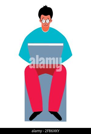 computer and laptop computer over white background, vector illustration ...