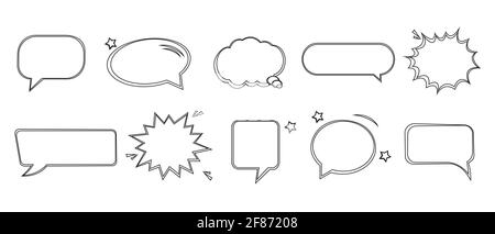 Quote box frame, big set. Quote box icon. Texting quote boxes. Blank ...