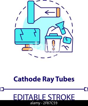 cathode ray tube vector icon modern simple vector illustration Stock ...