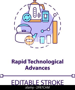 rapid development line icon, outline symbol, vector illustration ...