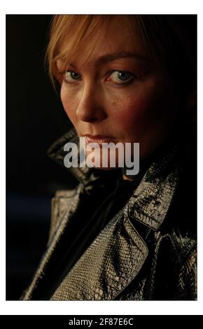 Fiona Knapp in her shop in west London...pic David Sandison 19/2/2004 ...