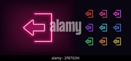 The exit icon. Logout and output, outlet, out symbol. Flat Vector ...