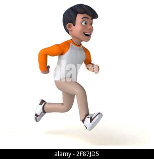Fun 3D cartoon Asian teenager Stock Photo - Alamy