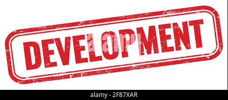DEVELOPMENT text on red grungy rectangle vintage stamp Stock Photo - Alamy