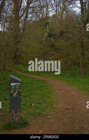 Cathole cave Parc le Breos Gower Wales Stock Photo - Alamy