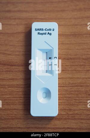 Positive test result by using rapid test device for COVID-19 Stock ...