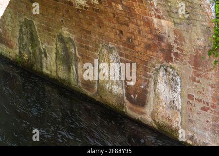 World war II Taunton Stop Line, refilled demolition chambers under ...