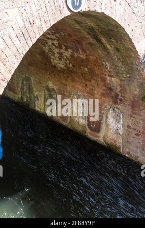 World war II Taunton Stop Line, Canal bridge with refilled demolition ...