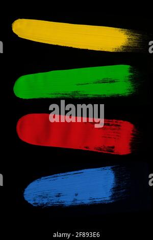 Colorful stripes on a black background. Abstract stripes Stock Photo ...