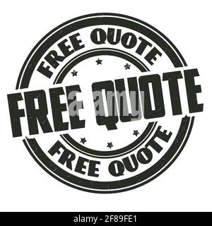 free quote stamp. free quote sign. round grunge label Stock Vector ...