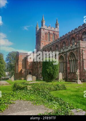 UK, England, Devon, Crediton, Parish Church Flower Festival, Dr Francis ...