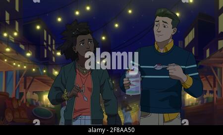 INVINCIBLE, from left: Amber Bennett (voice: Zazie Beetz), Mark Grayson ...
