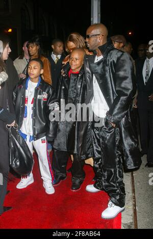 Earl Simmons, known by his stage name DMX with his son Xavier (r) and ...