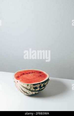 A vertical shot of a ripe watermelon on the field Stock Photo - Alamy