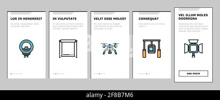 Photography Device Onboarding Icons Set Vector Stock Vector Image & Art ...