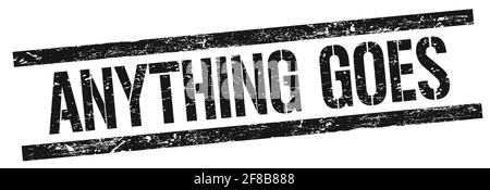 ANYTHING text on black grungy rectangle stamp sign Stock Photo - Alamy