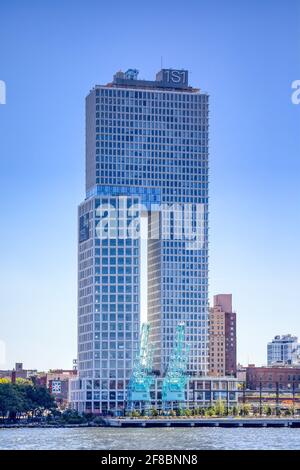 One South First Street, an apartment tower, leans on Ten Grand Street ...
