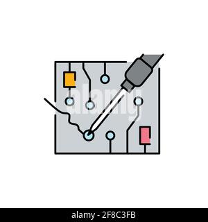 Soldering olor line icon. Pictogram for web page, mobile app, promo. UI ...