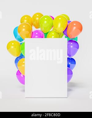 frame mockup on 3d rendering living room Stock Photo - Alamy