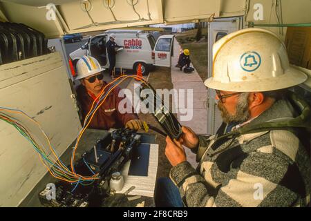 LOUDOUN COUNTY, VIRGINIA, USA, MARCH 11, 1993 - C&P Telco fiber optics ...