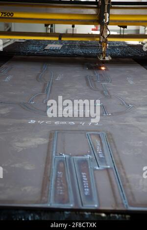 large modern cnc machine for the production of shafts for industrial ...