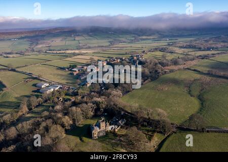 Westerdale from the Air, North York Moors National Park, England Stock ...