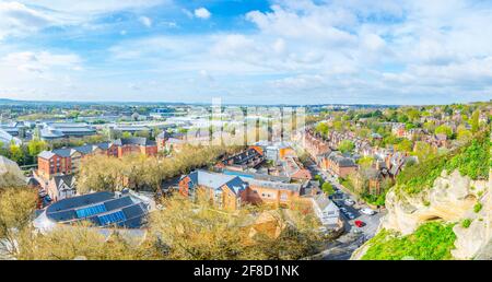aerial view of Nottingham Castle and City Centre, UK Stock Photo - Alamy