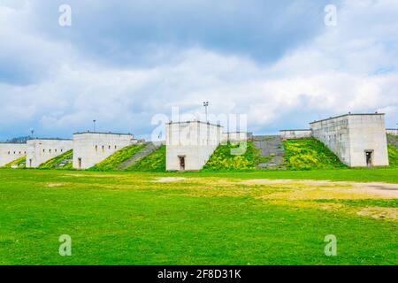 View of ruins of nazi sport stadium within the nsdap rally grounds in ...