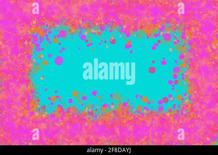 An abstract neon splatter border background image Stock Photo - Alamy
