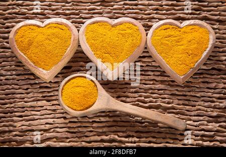 Organic turmeric powder - Curcuma longa Stock Photo - Alamy