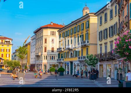 BRESCIA, ITALY, JULY 15, 2019: View of a sunny day at Piazza della ...