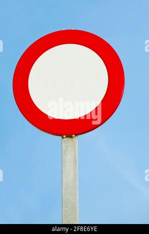 Blank Speed Limit or No Entry Signs Stock Photo - Alamy