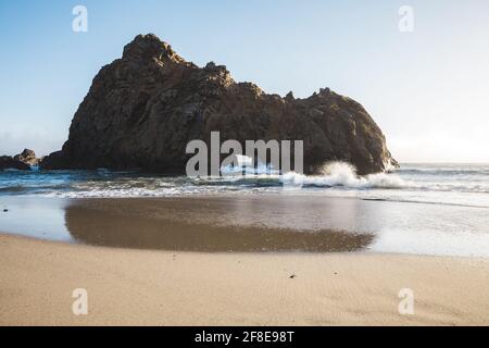 Mesmerizing view of Pfeiffer Beach in Big Sur, California Stock Photo ...