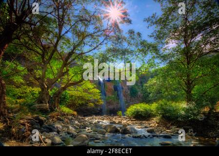 Curug Cikanteh Waterfall, Geopark Ciletuh, Sukabumi, West Java, Indonesia Stock Photo - Alamy