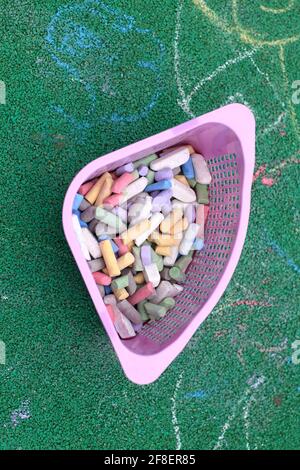 box of crayons on the sidewalk Stock Photo - Alamy